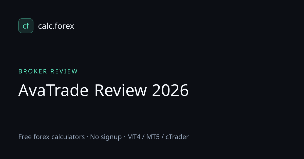 AvaTrade Review 2026 – Most Trusted Broker | calc.forex