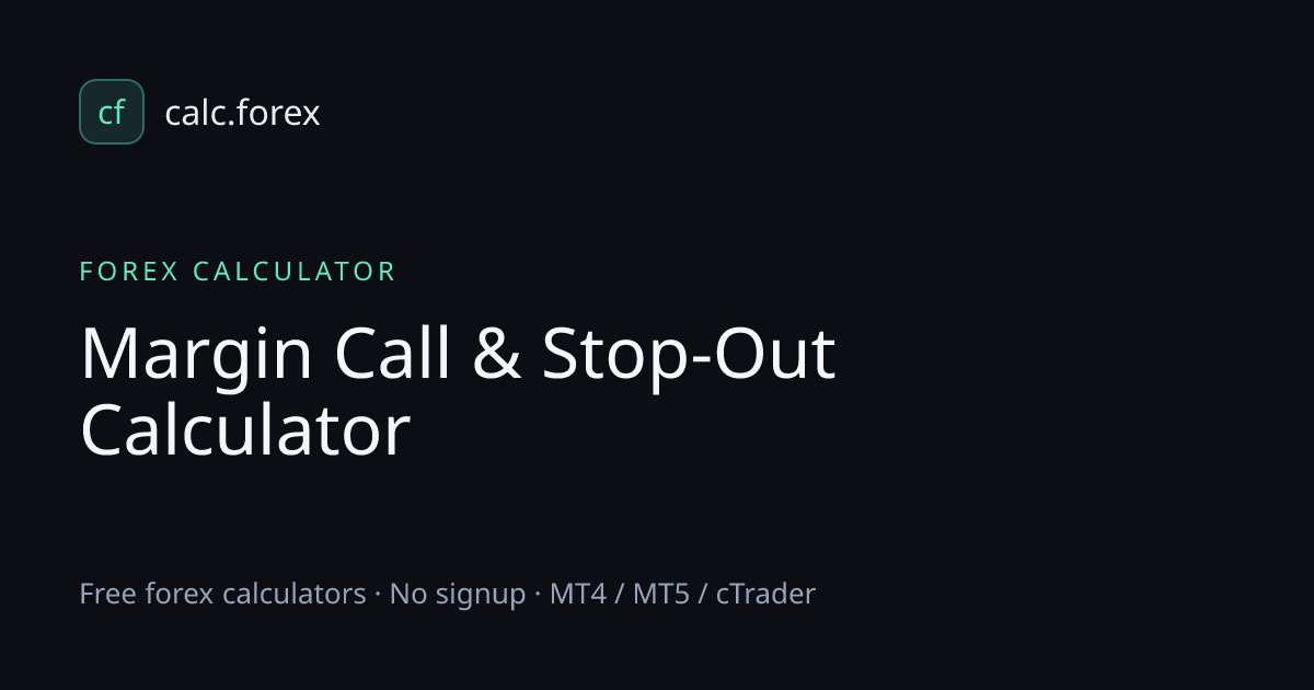 Margin Call Calculator – Margin Level & Stop-Out Levels | calc.forex
